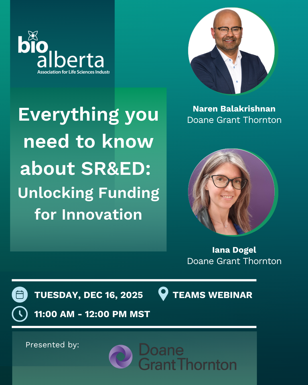 Webinar: Everything you need to know about SR&ED - Bio Alberta